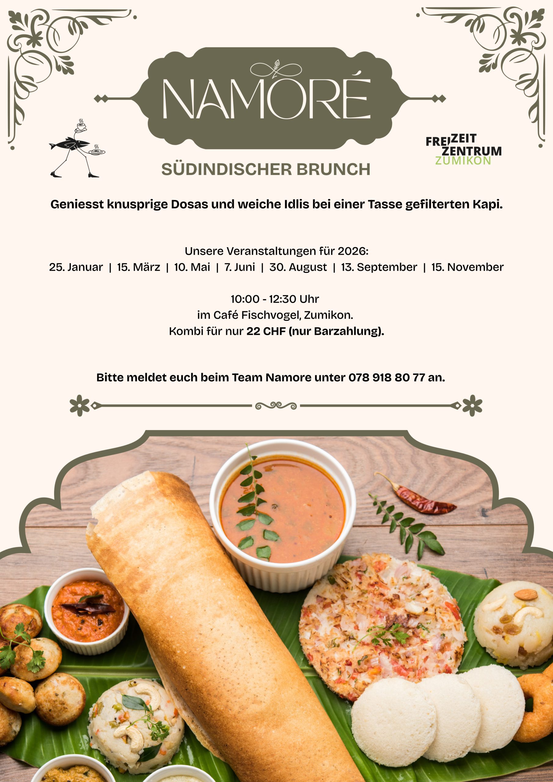 Namore: Südindischer Brunch am Sonntag - Zumikon